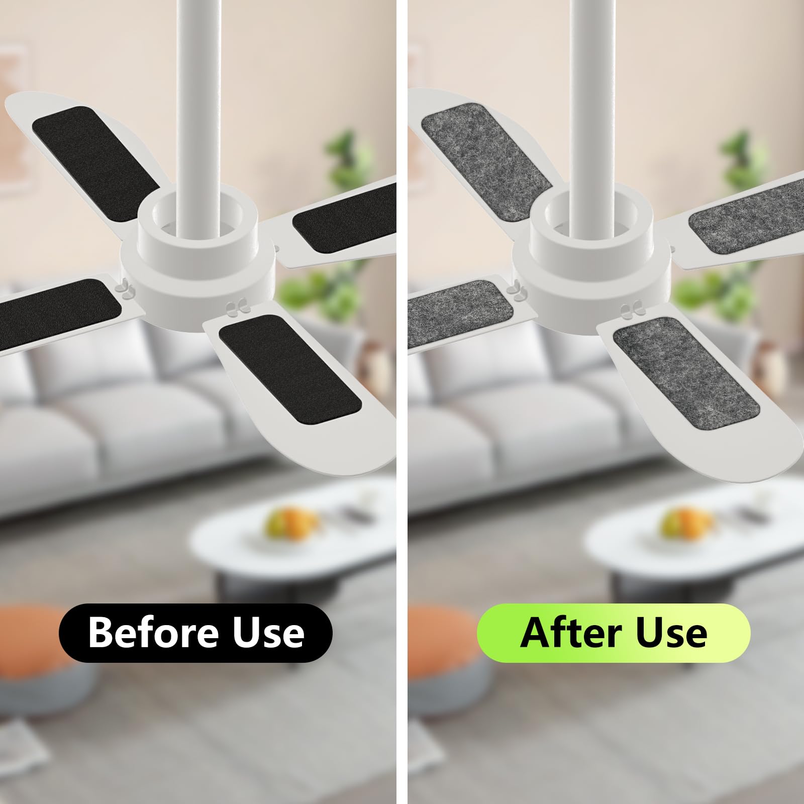 Snapklik.com : 10 Pack Ceiling Fan Filters For Blades, Activated ...