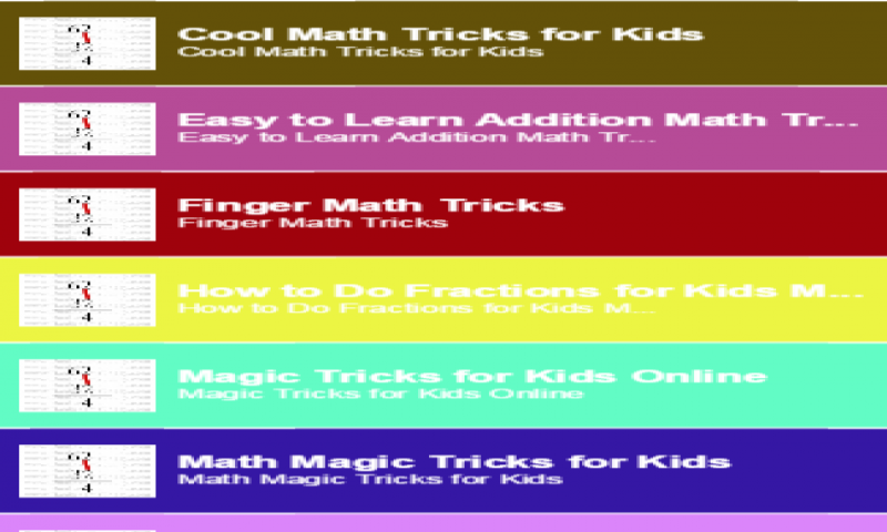 Math Tricks for Kids - App on the Amazon Appstore