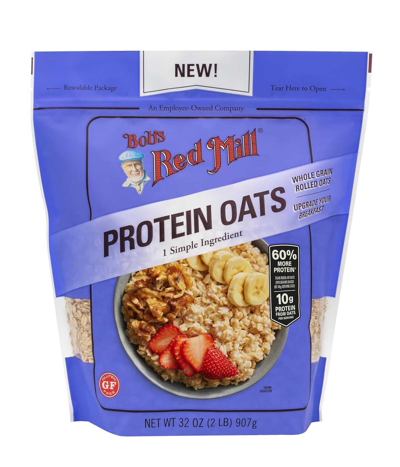 Amazon.com: Bob's Red Mill Gluten Free Protein Oats, 32oz (Pack of 1 ...