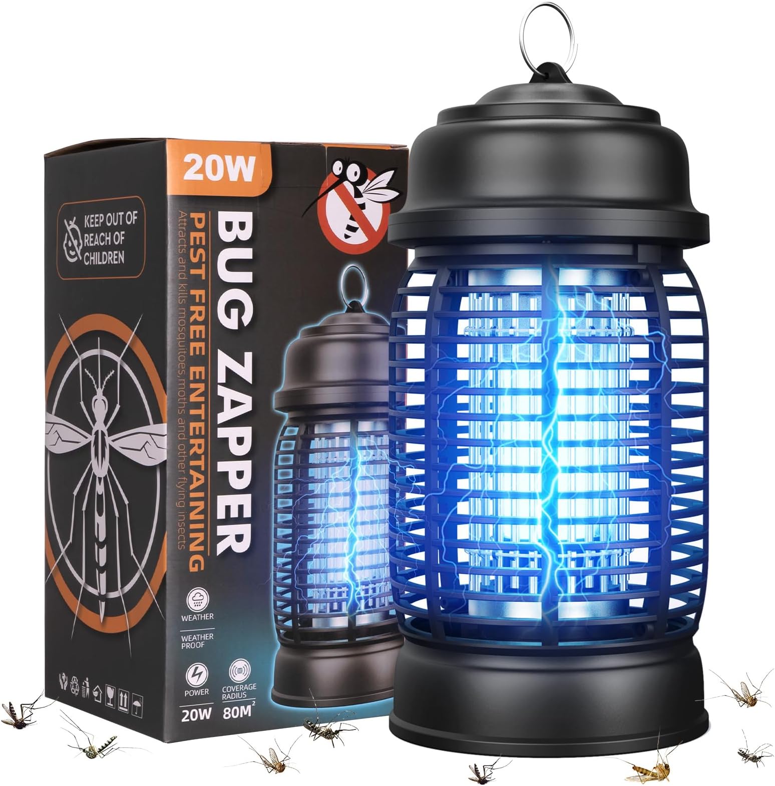 Amazon.com : Bug Zapper, FTMKK Mosquito Zapper [Poweful 3500V Double ...