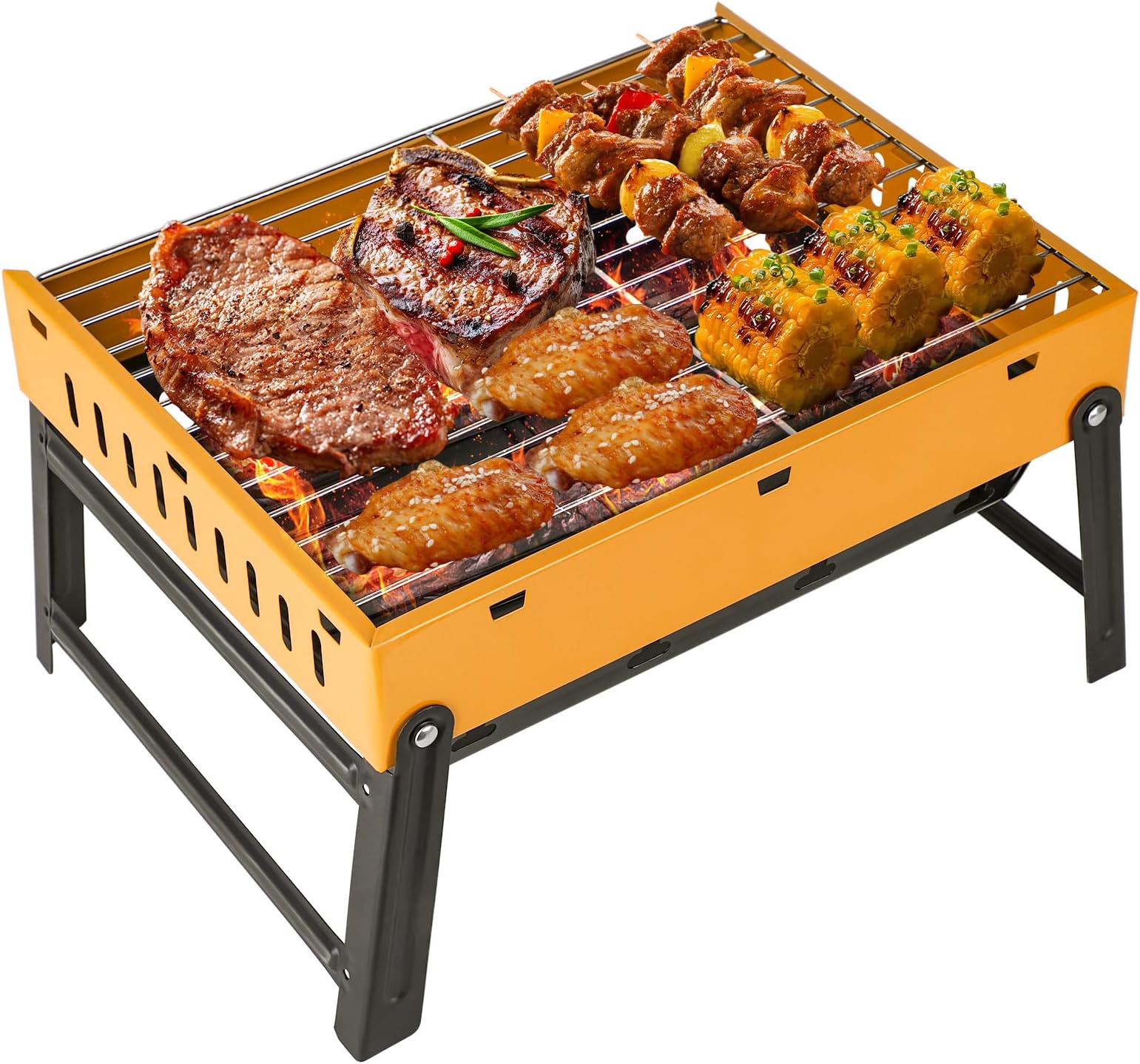 Amazon.com: SURPZON Portable Charcoal BBQ Grill - Folding Smoker ...