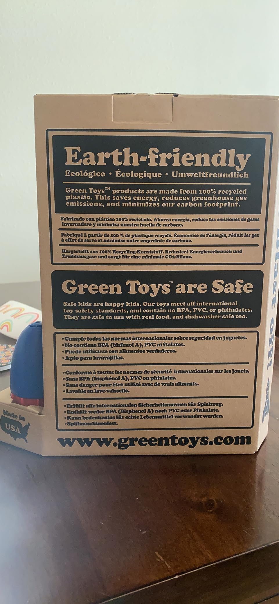 Amazon.com: Green Toys Rocket, Red/Blue CB - 4 Piece Pretend Play ...