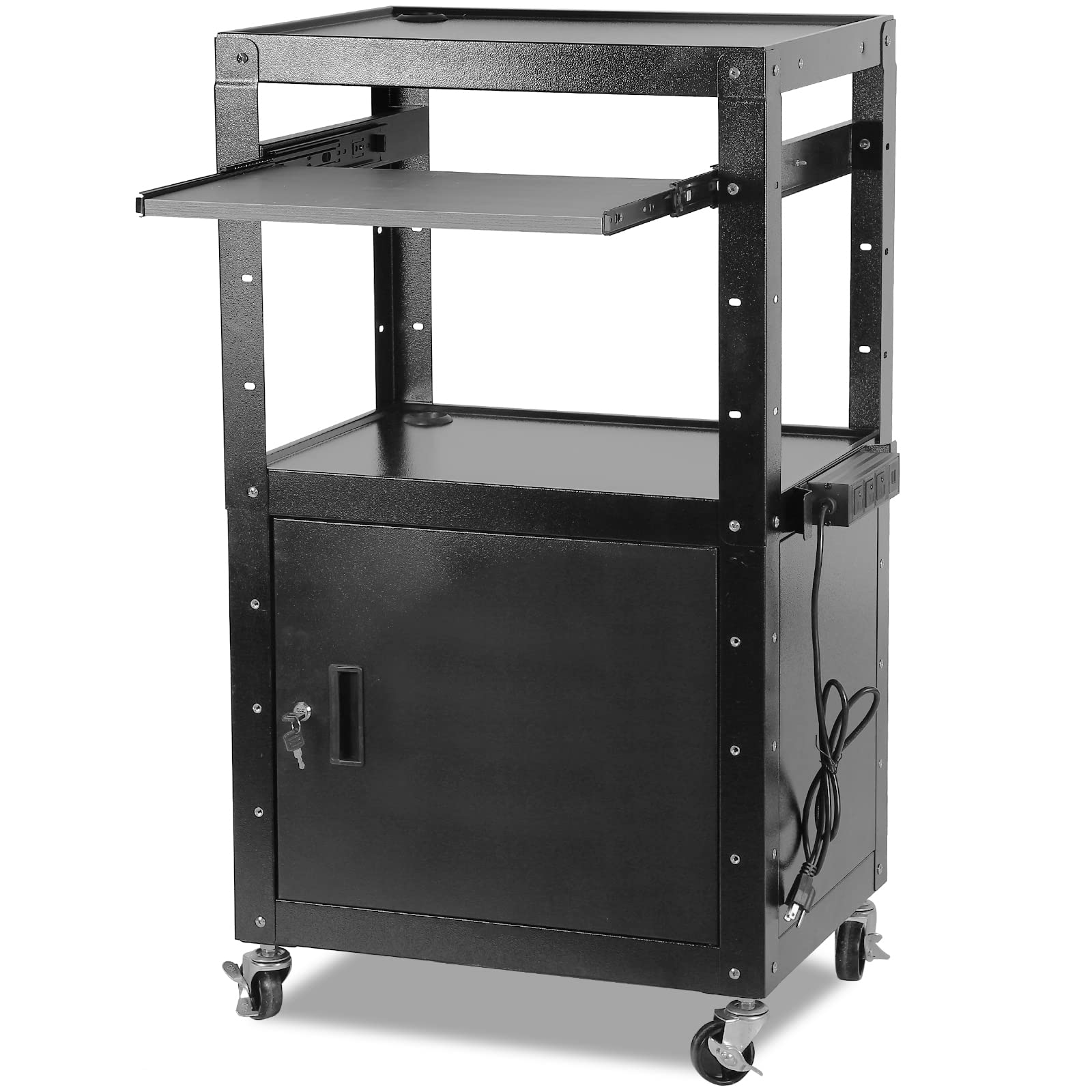 Amazon.com: AV Cart, Rolling Presentation Cart Station, Height ...