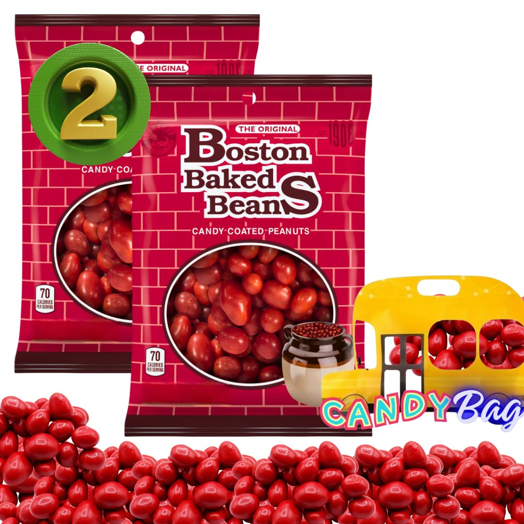 Amazon.com : (PACK OF 2) Boston Baked Beans Coated Peanuts Candy ...