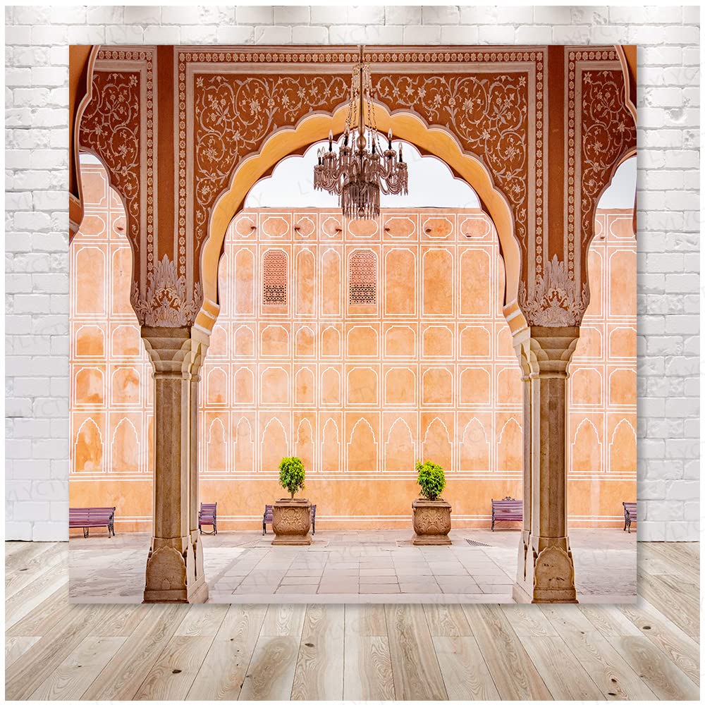Buy TOAOFY 8x6ft Luxury Palace Backdrop Jaipur City Stone Pillar Middle ...