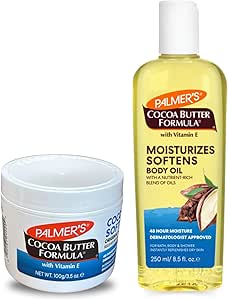 Palmer's Cocoa Butter Set - Cocoa Butter Tub 100g & Body Oil 250ml ...