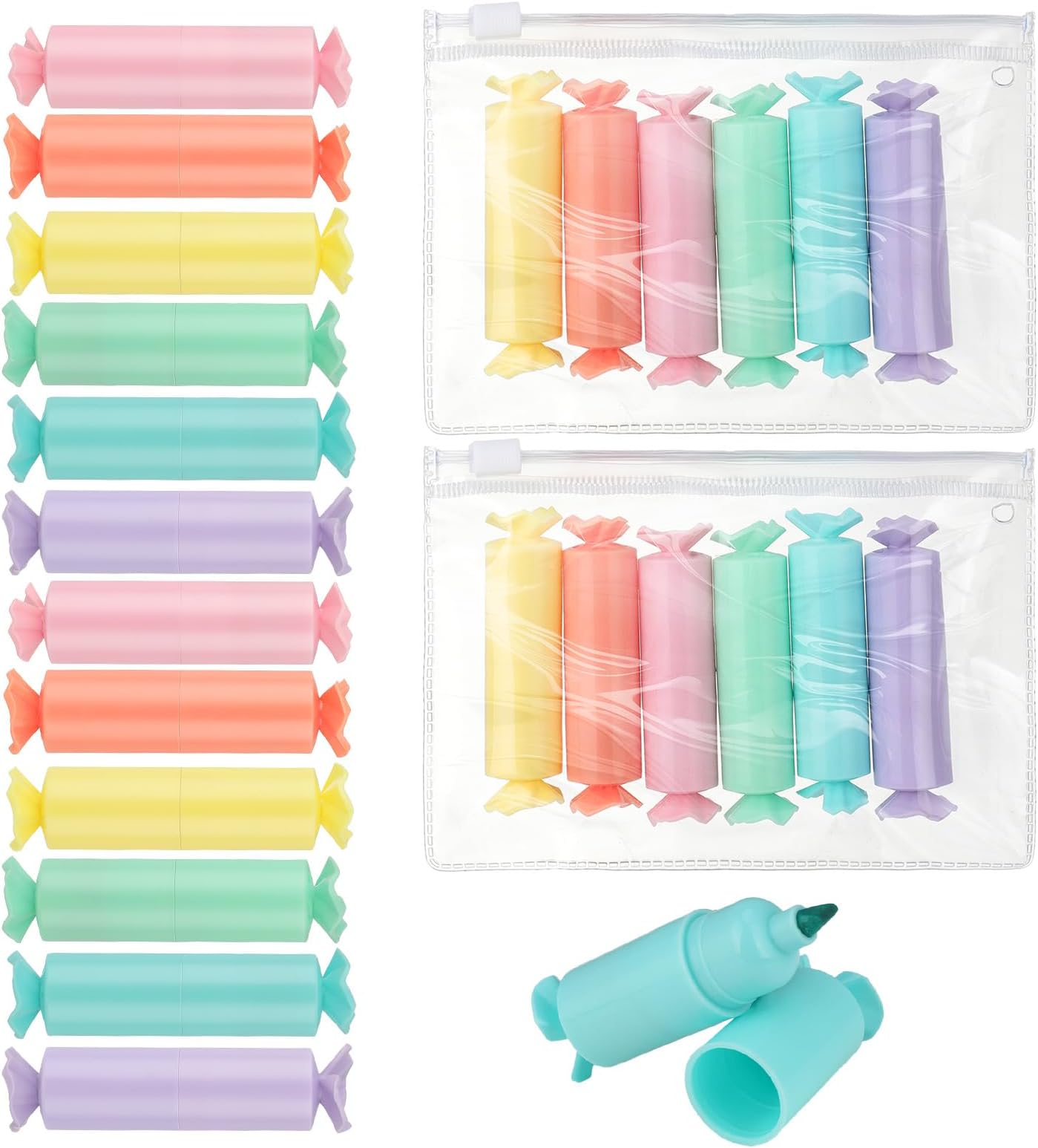 MoonSing Mini Pastell Textmarker 30 Stück, Fluoreszierende Stifte Mini ...