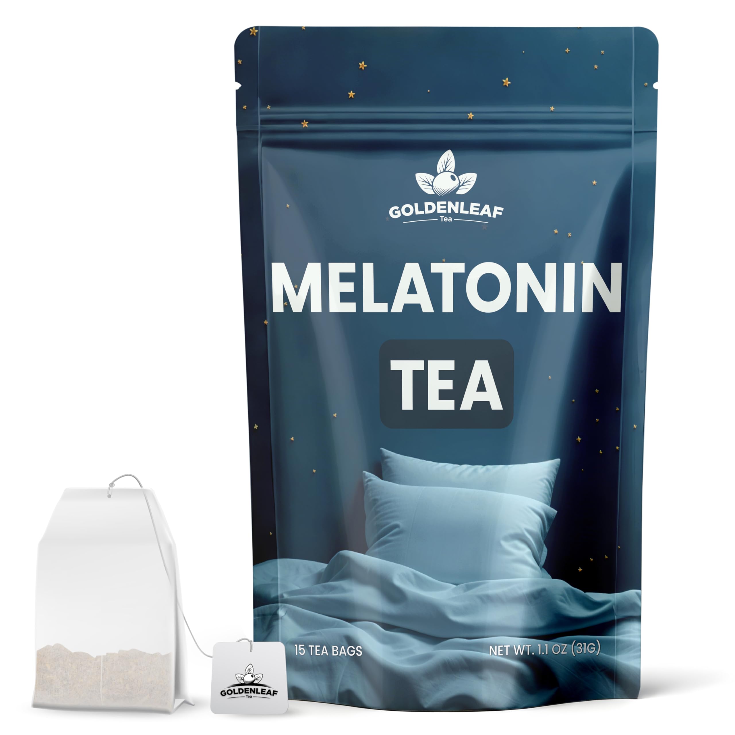 Amazon.com : GOLDENLEAF Melatonin Sleep Tea - Caffeine-Free 3mg ...