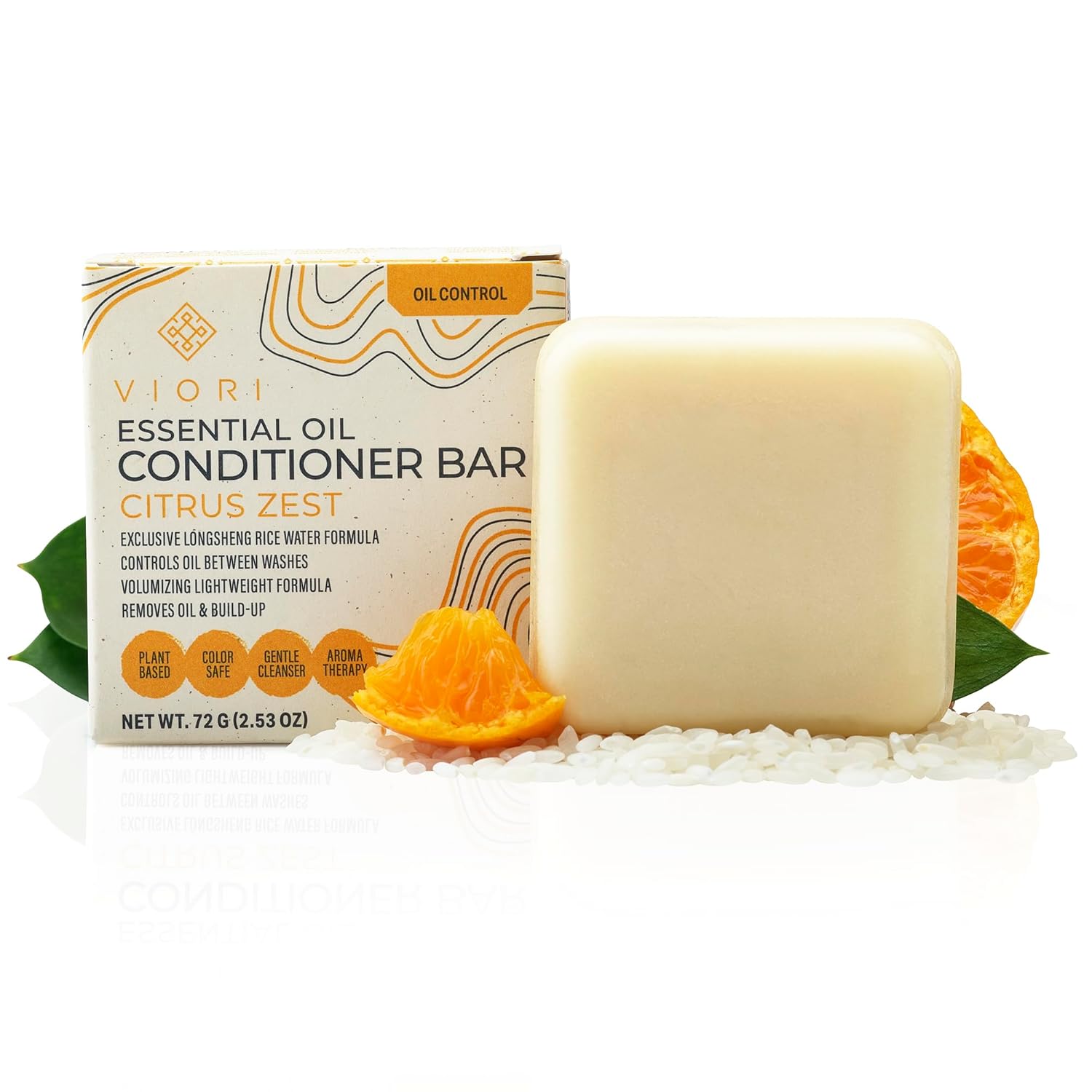 Amazon.com : Viori Citrus Zest Essential Oil Conditioner Bar Made with ...