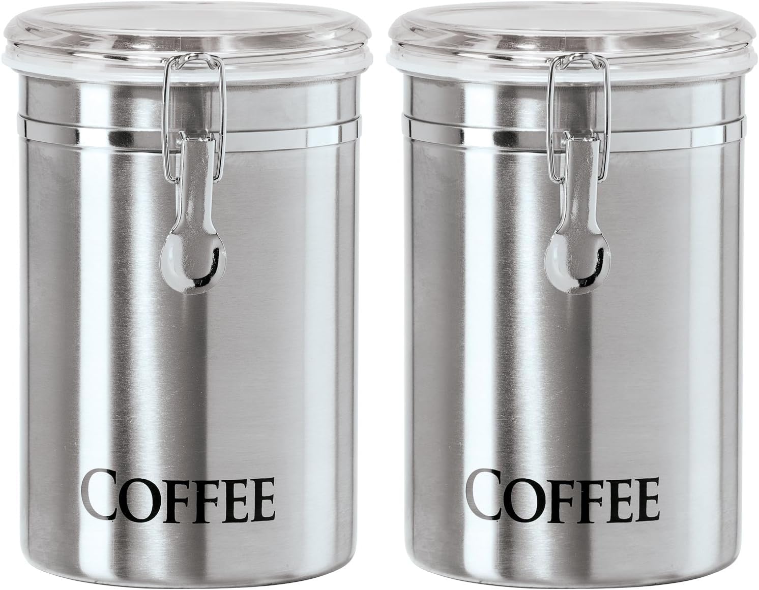 Amazon.com: Oggi Stainless Steel Coffee Canister 62 fl oz - Airtight ...