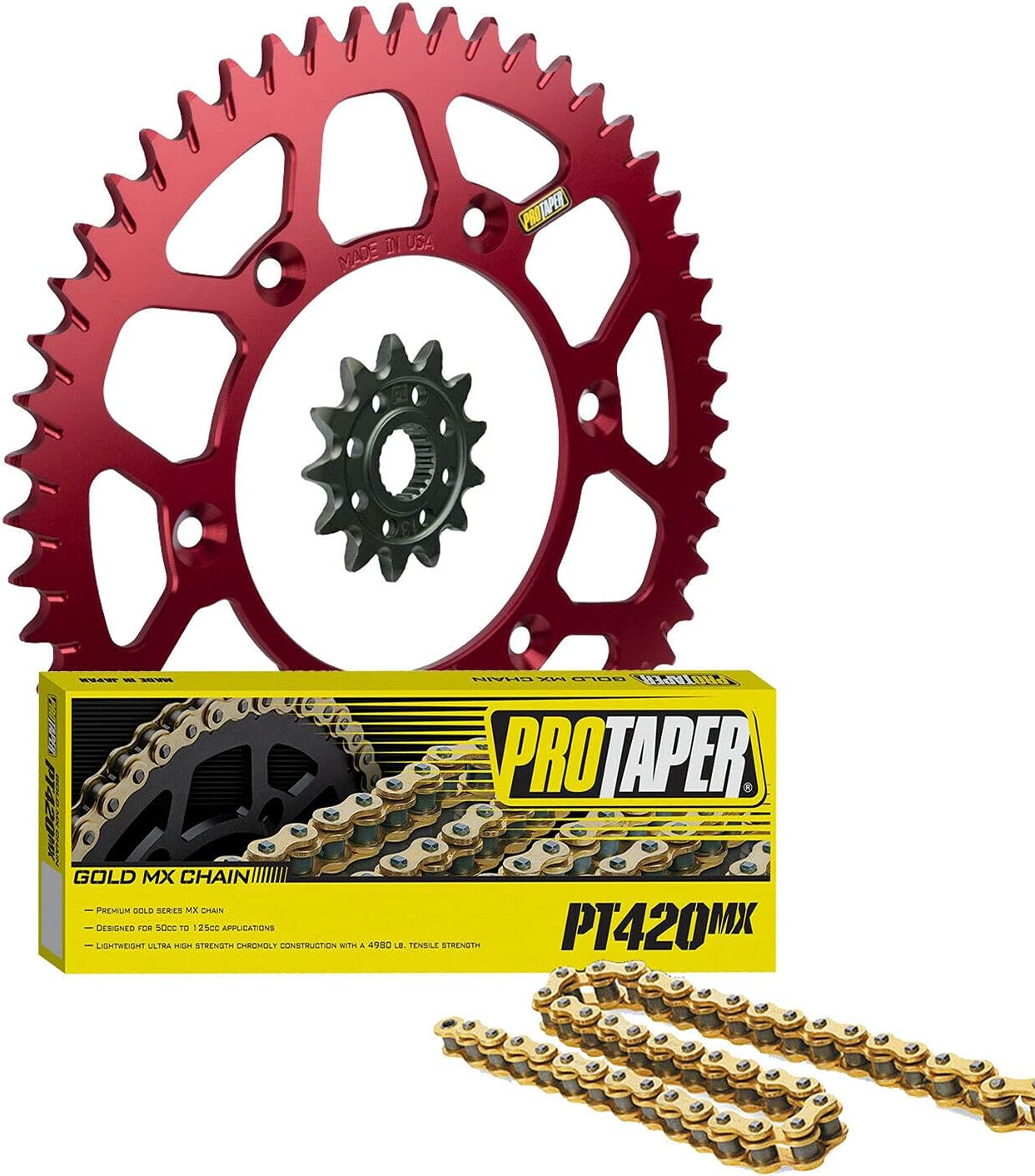 Amazon.com: Pro Taper Front & Rear Sprockets & PT420MX Chain Kit - 14/ ...