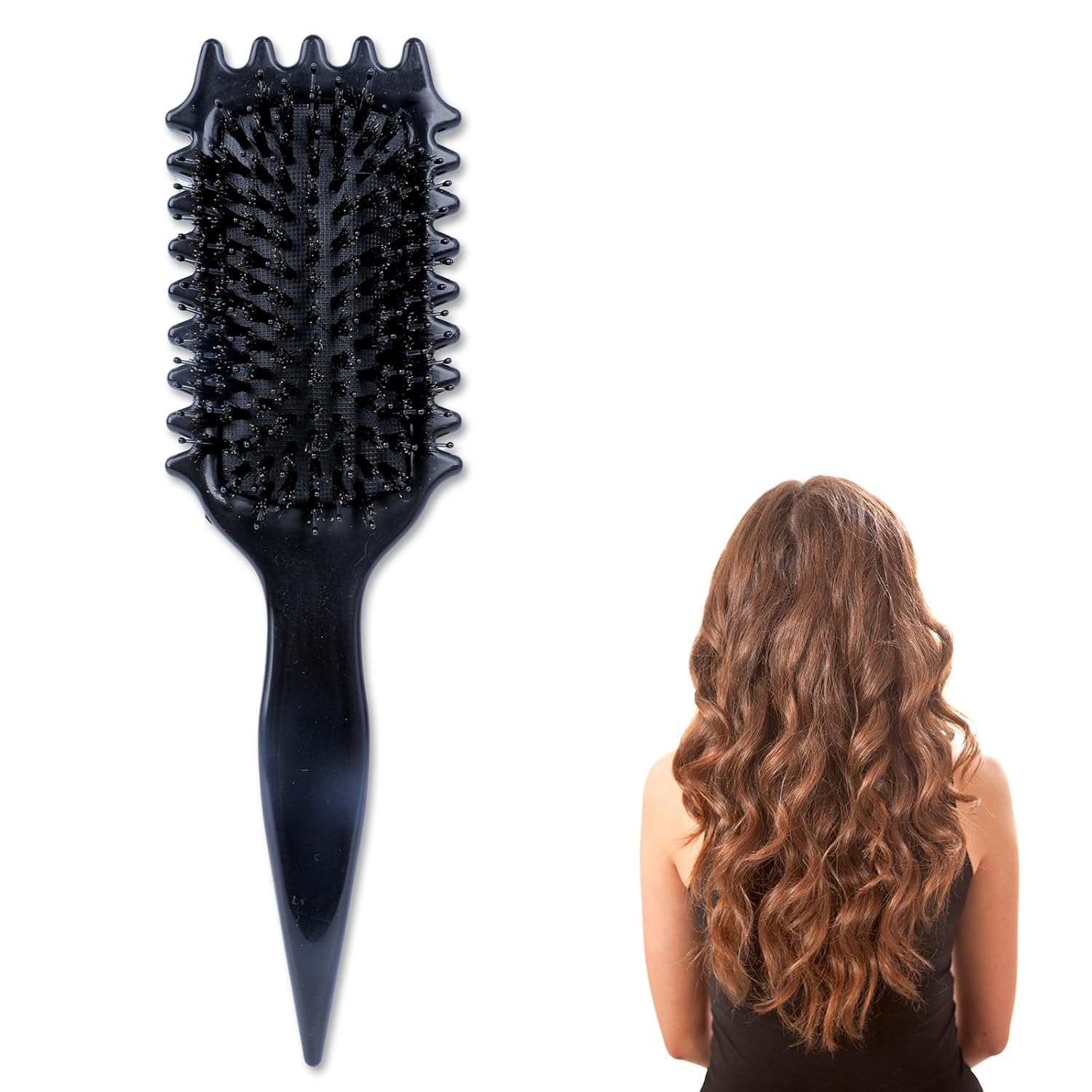 Amazon.com : Brush Curl Hair Defining Brush Less Pulling Styling Brush ...