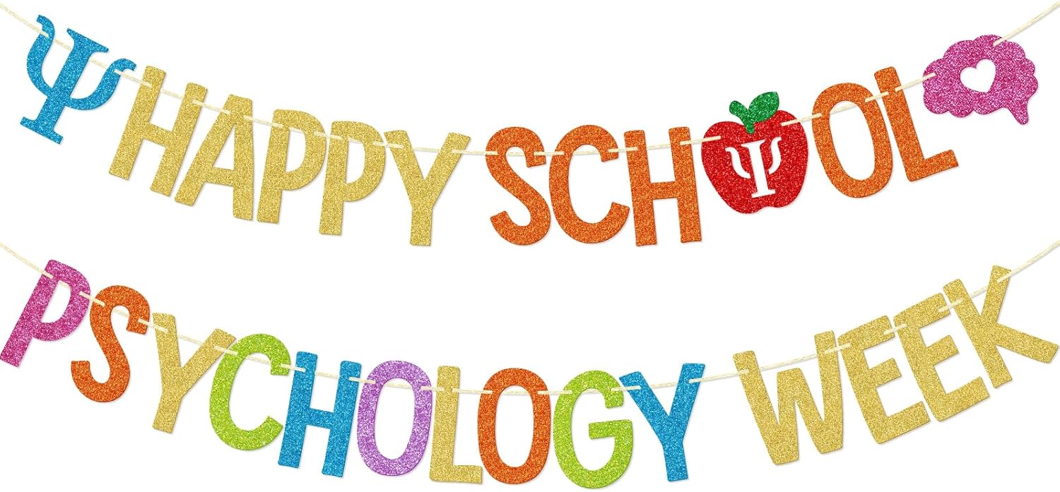 Amazon.com: Happy School Psychology Week Banner - School Psychologist ...