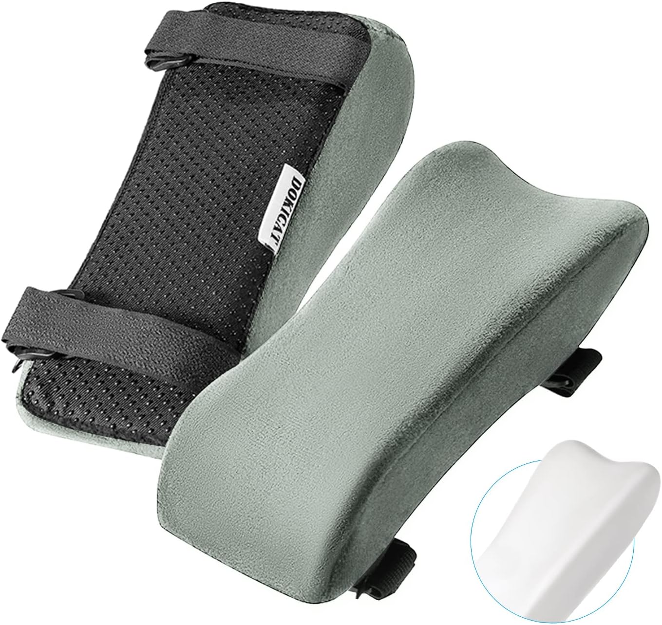 Amazon.com: Dokicat Ergonomic Memory Foam Office Chair Armrest Pads ...