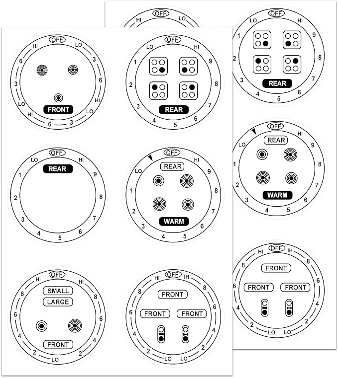 Amazon.com - 12 Pcs Stove Knob Decals Stove Dials Sticker for Burner ...