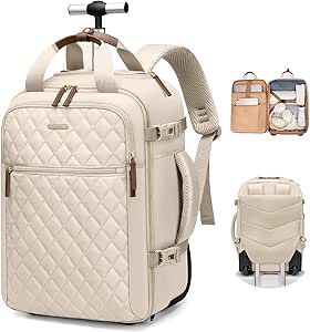 Amazon.com: GOLF QUALITY Rolling Backpack for Women,Travel Laptop Backpack with Wheels Roller ...