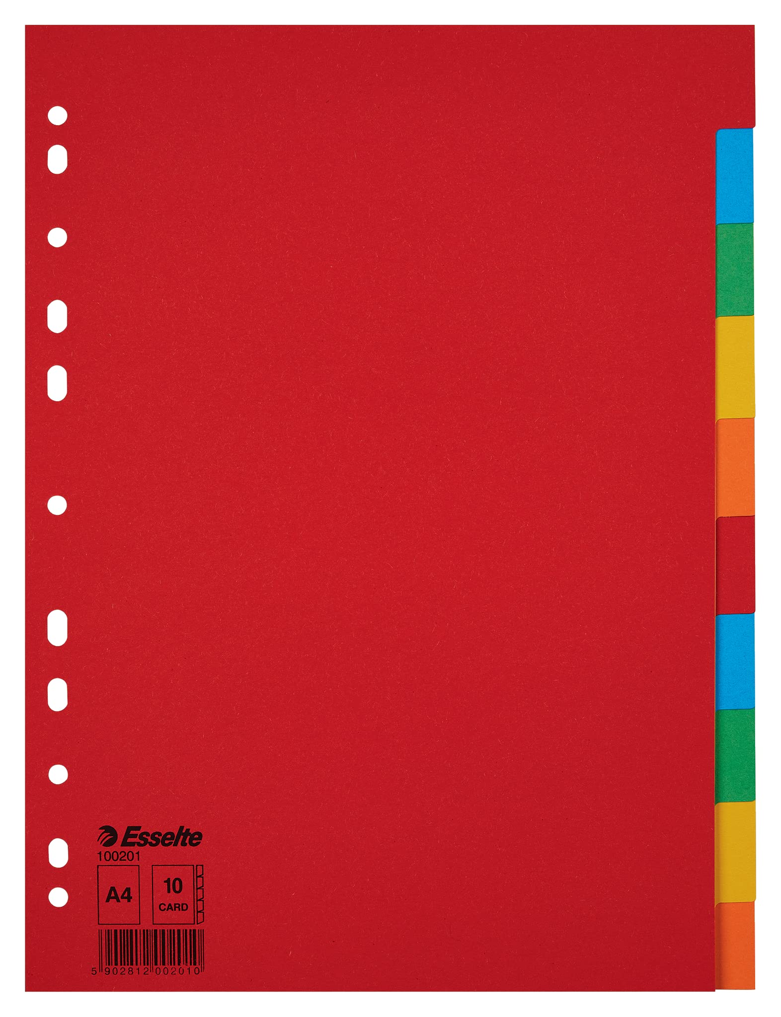 Amazon.com : Esselte A4 Card File Dividers, 10 Parts Coloured Folder ...