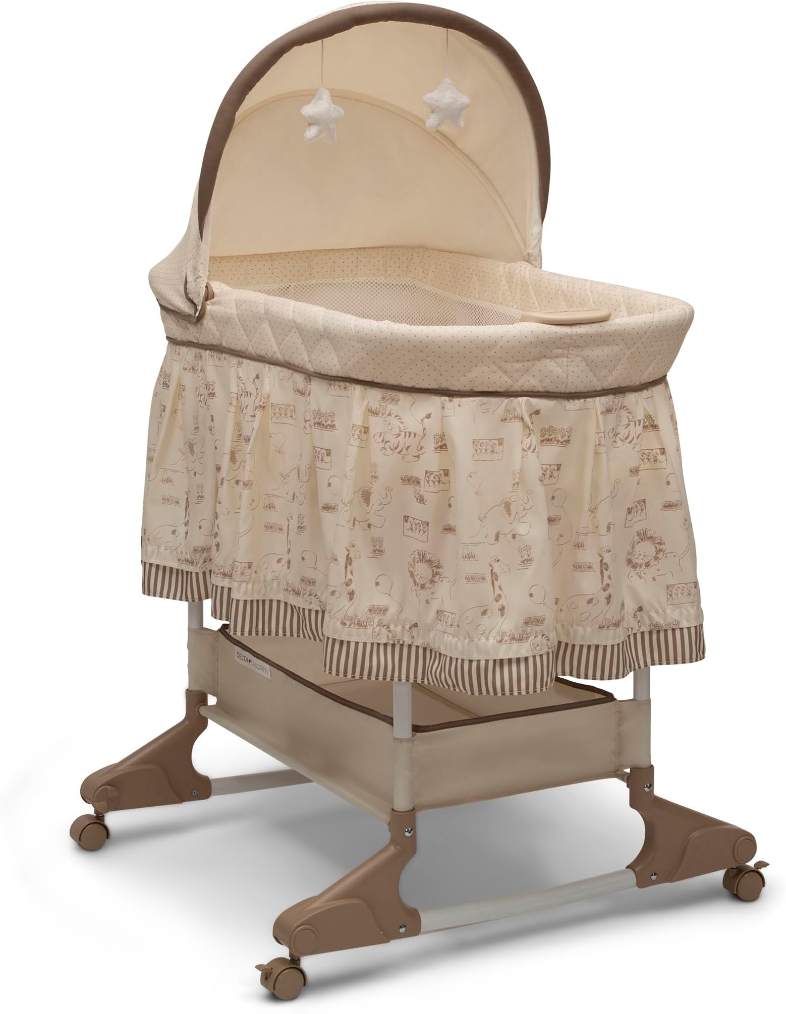 Amazon.com : Delta Children Rocking Bedside Bassinet - Portable Crib ...