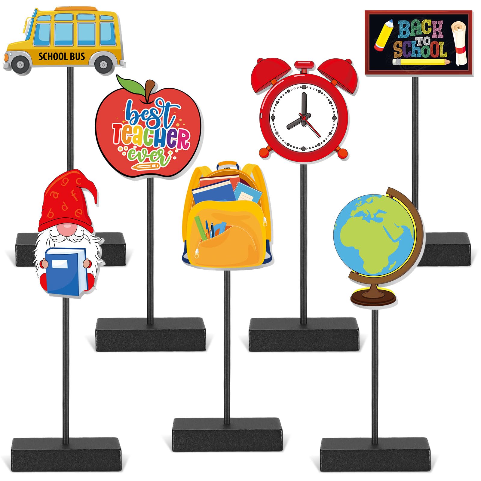 Amazon.com: Yuntau 7 Pcs Back to School Table Decorations Artificial ...