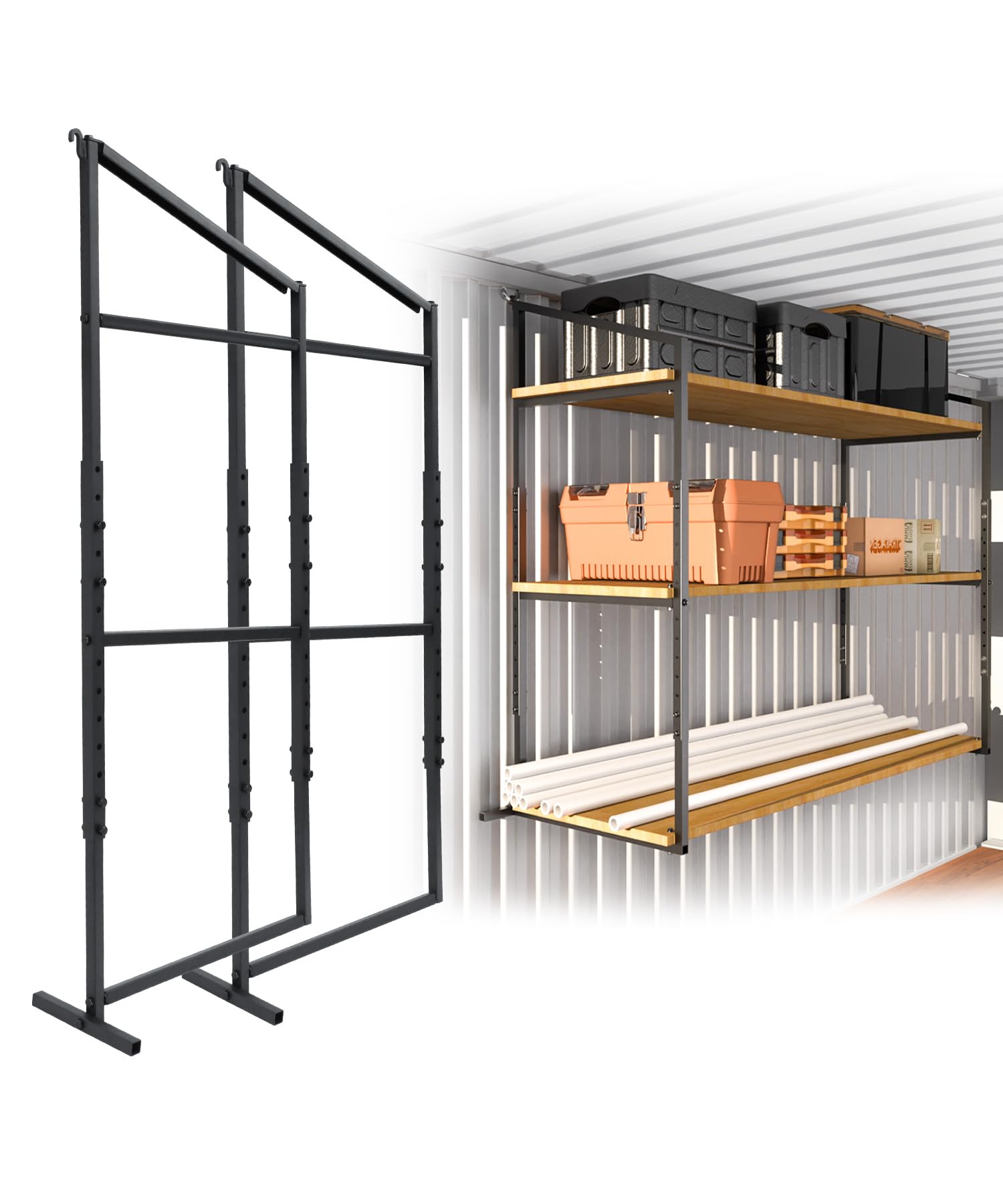Snapklik.com : Shipping Container Shelving Rack Steel Container Hanging ...