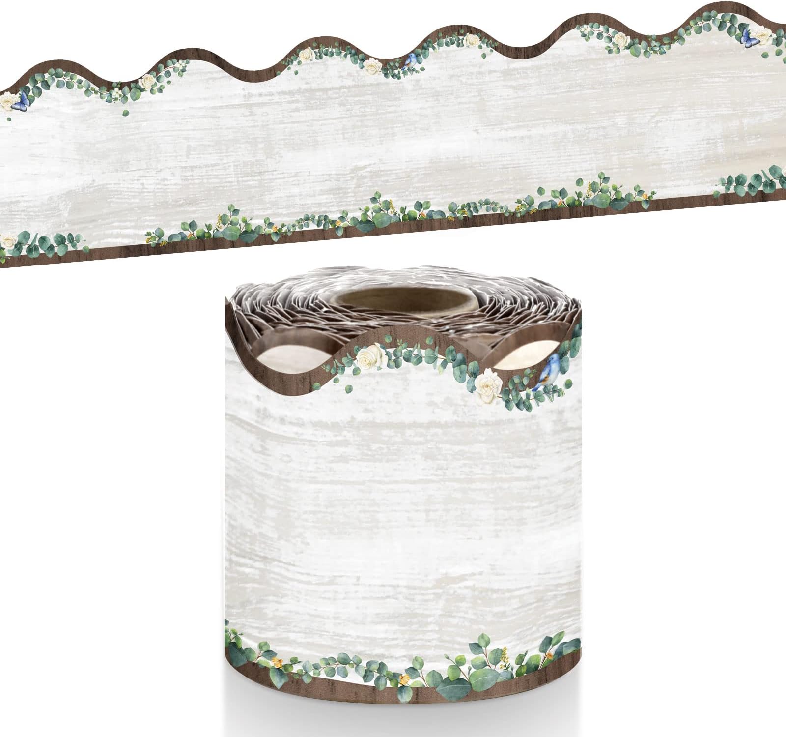 Amazon.com: Spiareal 68.9 Feet Scalloped Bulletin Board Border Rustic ...