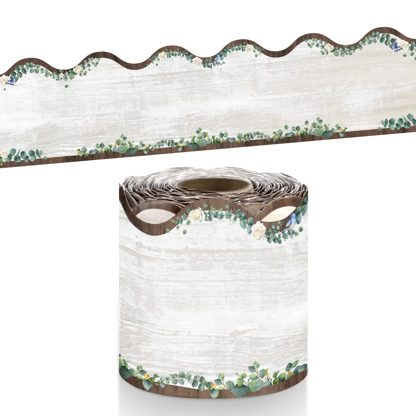 Amazon.com: Spiareal 68.9 Feet Scalloped Bulletin Board Border Rustic ...