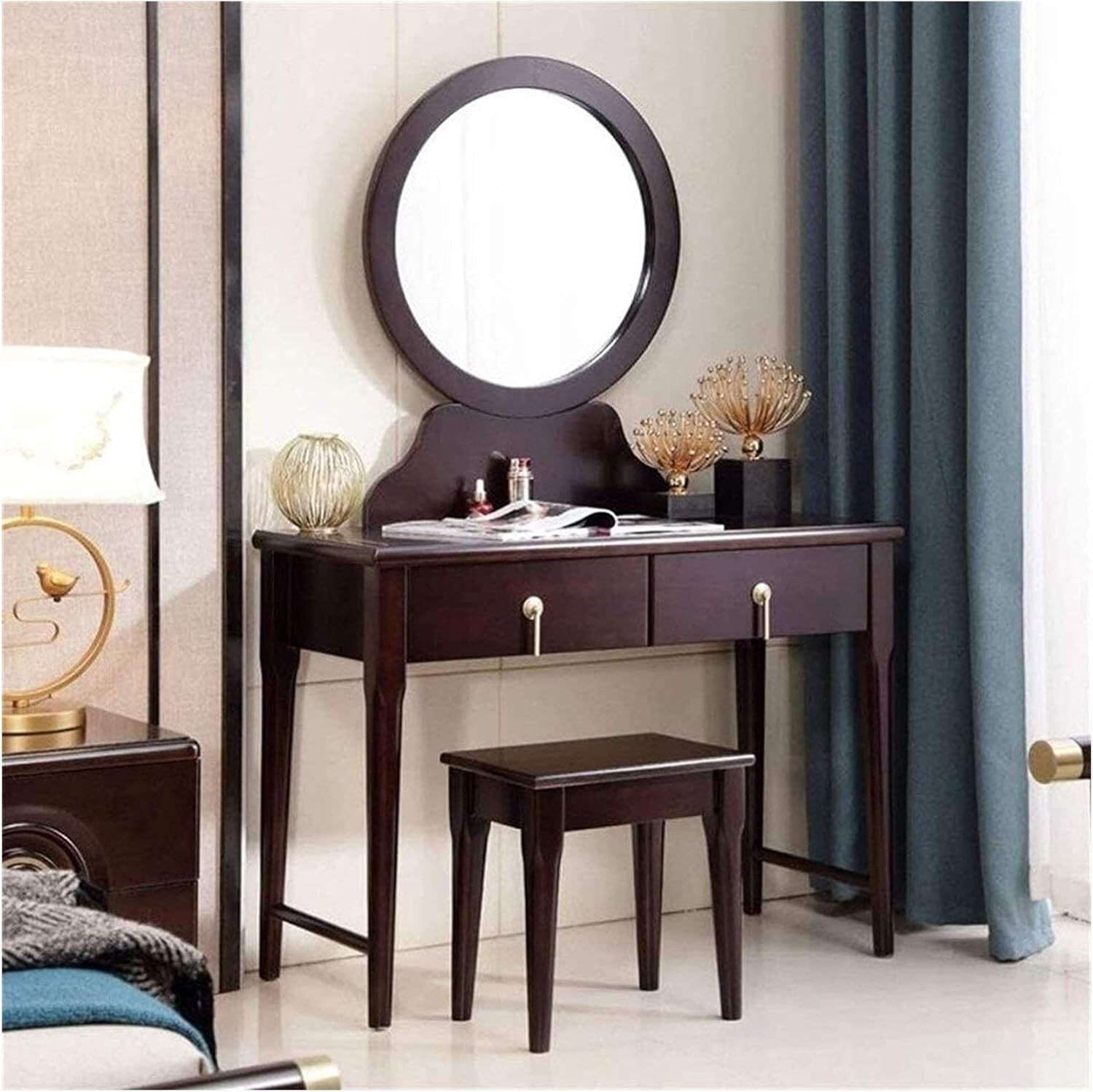 Amazon.com - DBZRRKHDC Luxury Dressing Vanity Table w/Stool for Bedroom ...