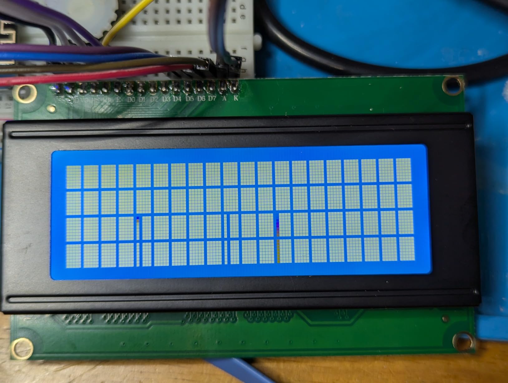 Lonely Binary 20x4 2004 LCD Black on White Display HD44780 Module with I2C Backpack for Arduino ...