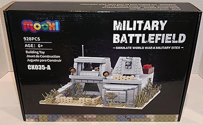 Amazon.com: MOOXI WW2 Military Battle Fort Building Block Set(928PCS ...