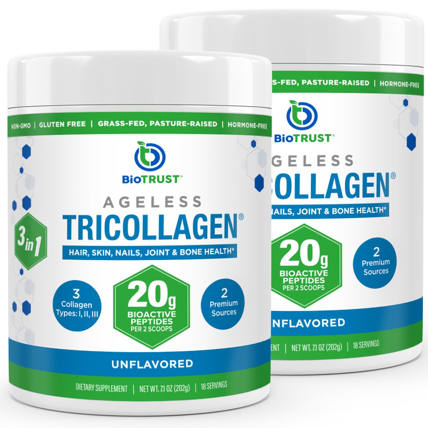 Amazon.com: BioTrust Tri Collagen Powder - 3-in-1 Hydrolyzed Collagen ...