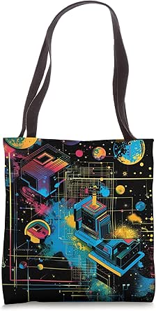 Amazon.com: Futuristic Space Tech Sci-Fi Cosmic Planets and Digital Art ...