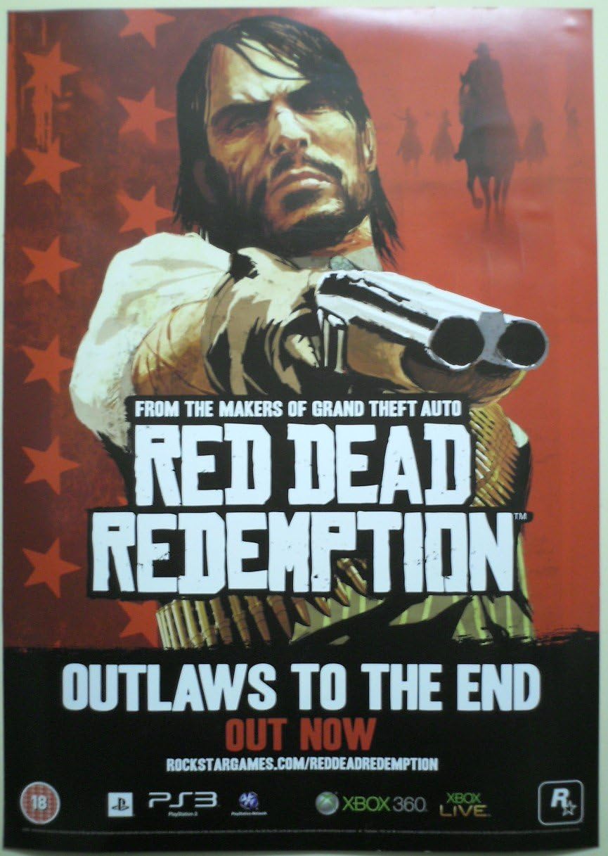 Red Dead Redemption Official Launch Poster Limited Edition : Amazon.co ...