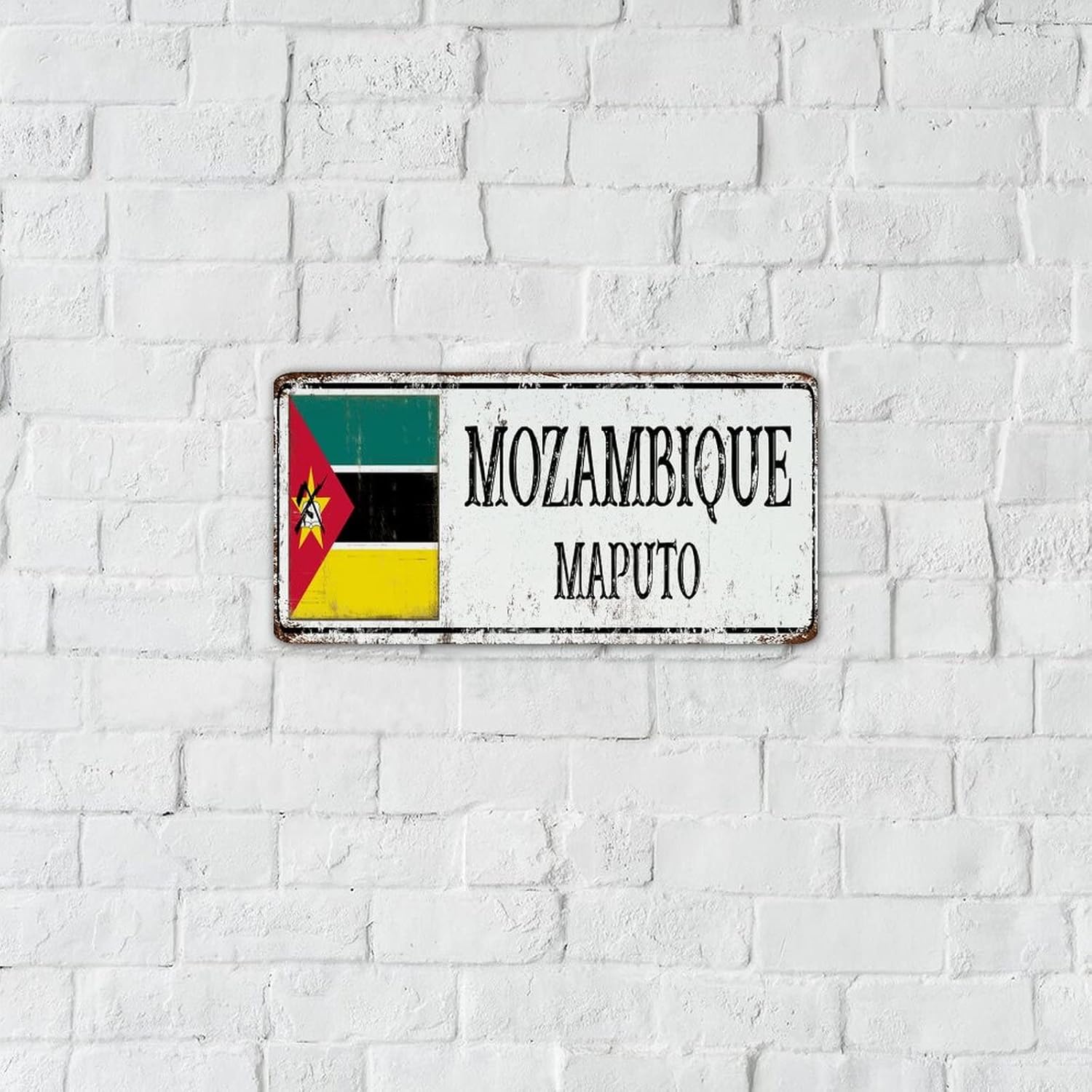 Amazon.com: Mozambique Custom Tin Signs Vintage Entryway Signs Highway ...