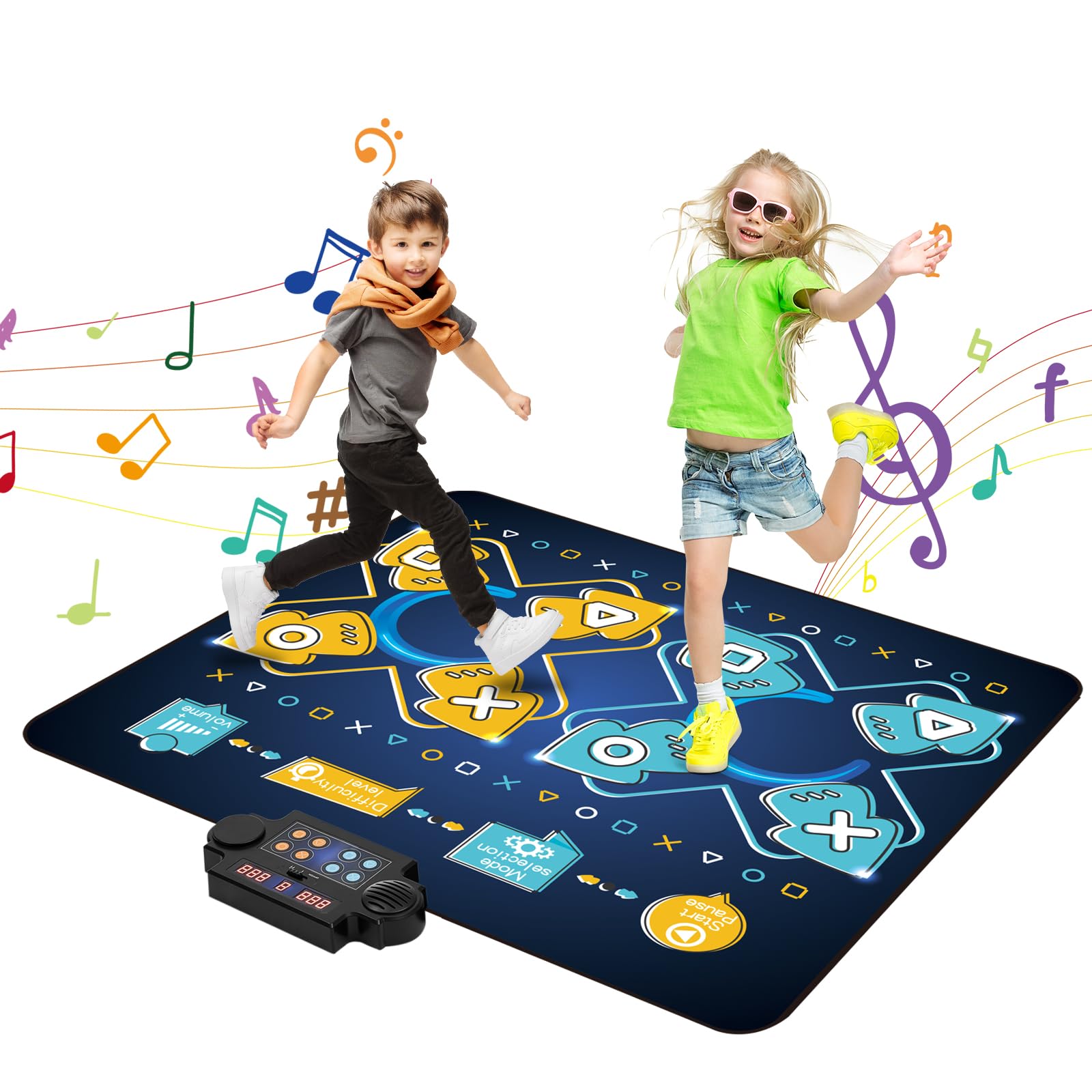 Amazon.com: VEVOR Dance Mat, 8-Button Dance Mixer Rhythm Step Play Mat ...