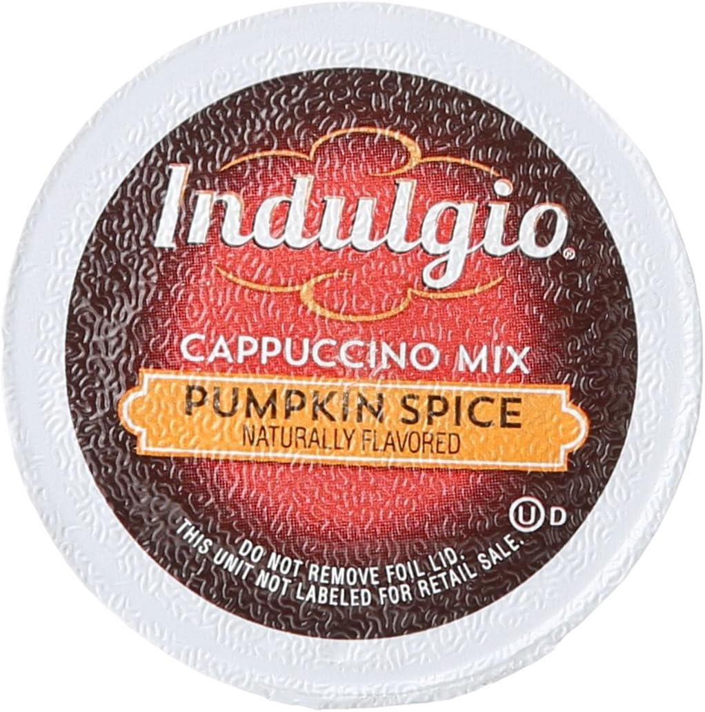 Amazon.com: Indulgio Cappuccino, Pumpkin Spice, 12-Count Single Serve ...