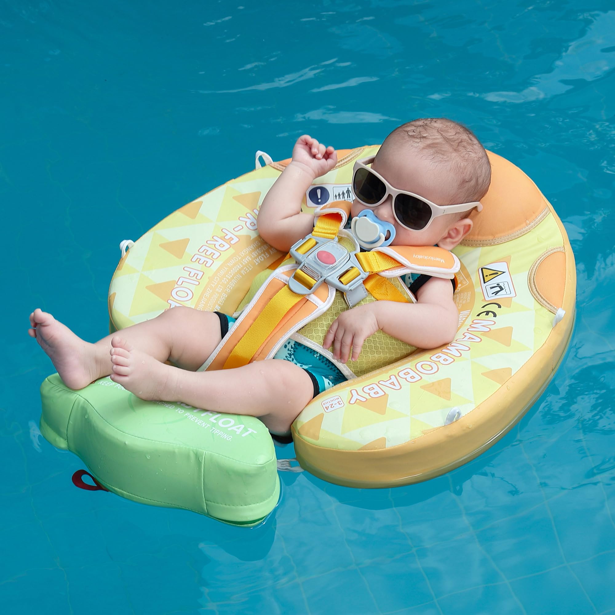 Mambobaby Float Add Tail Newest Baby Swim Float with Canopy Solid Pool ...