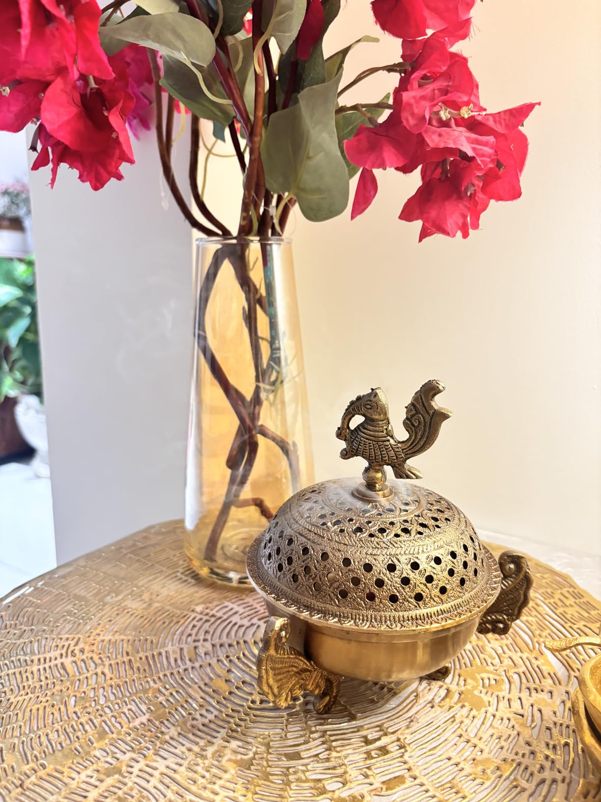 RITUALISTIC Sanchi Brass Loban Lamp | Dhoop Holder | Incense Burner for ...
