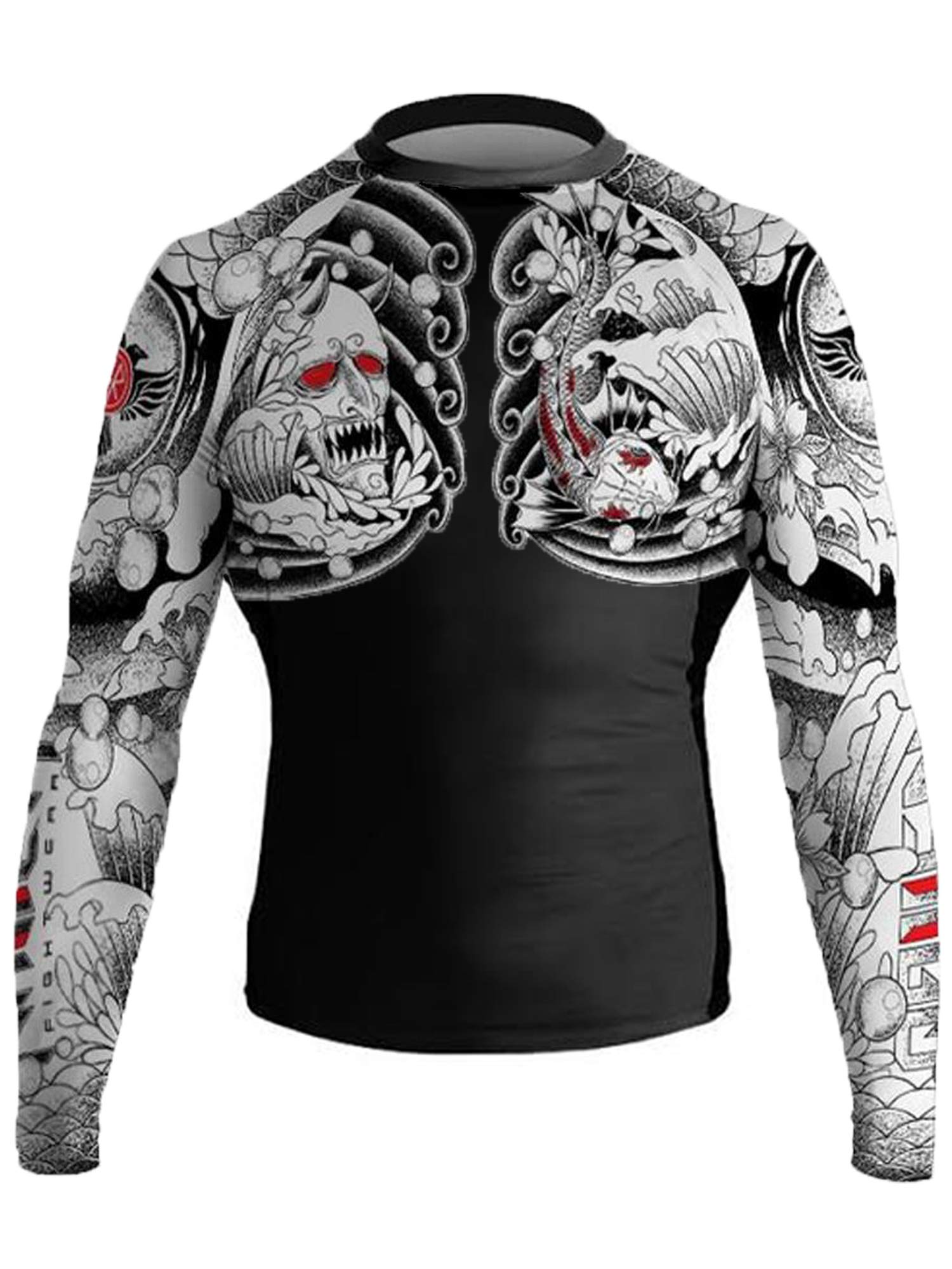 Raven Fightwear Men's Irezumi BJJ MMA Rash Guard at Amazon Men’s ...