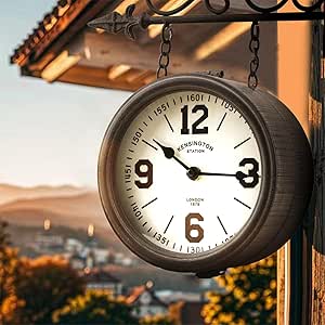 Amazon.com: TOHOOYO Double Face Clock Iron London Clock Antique Double ...