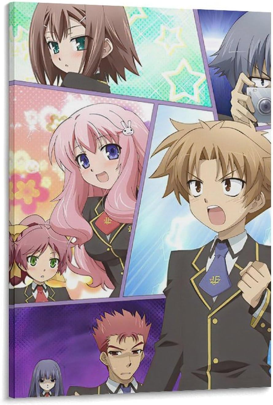 Amazon.com: LUOFANSTAR Japan Slice of Life Anime Baka And Test Poster ...