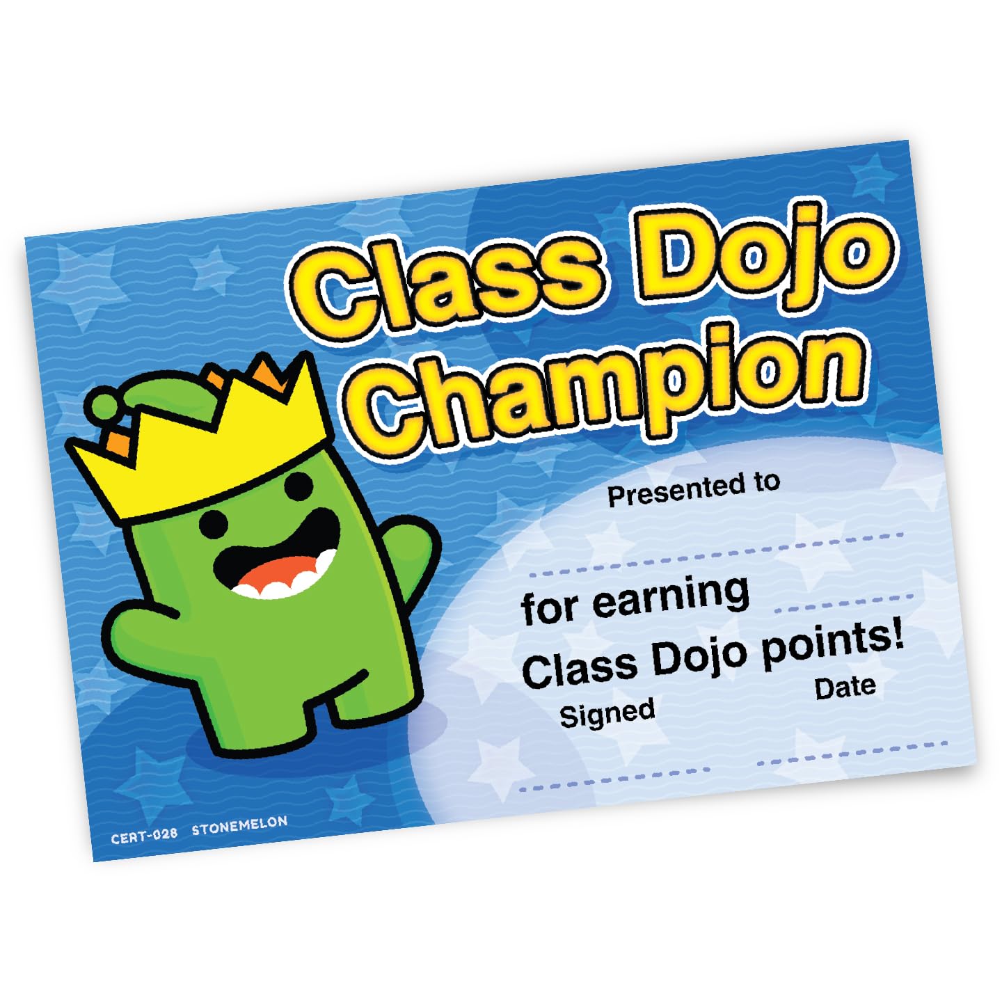 30 Certificates Class Dojo Champion Award A5 Card Nursery School ...