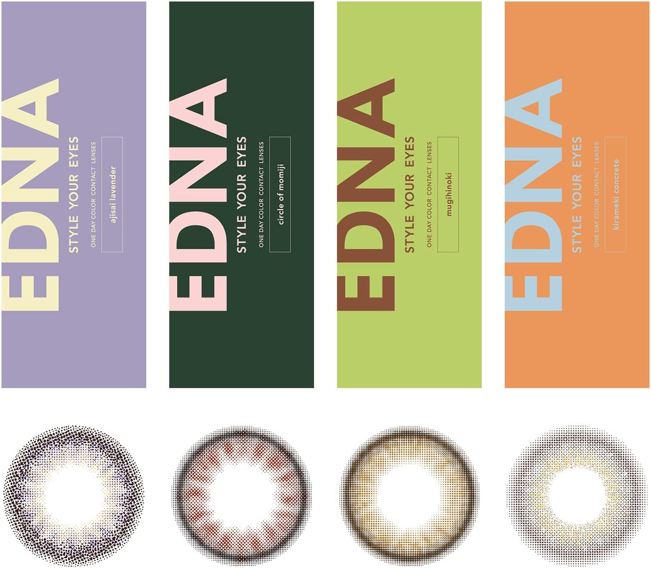 Amazon | エドナ 1day【1箱10枚入】PWR：-00.00／COLOR：あじさいラベンダー | EDNA | ソフトコンタクトレンズ