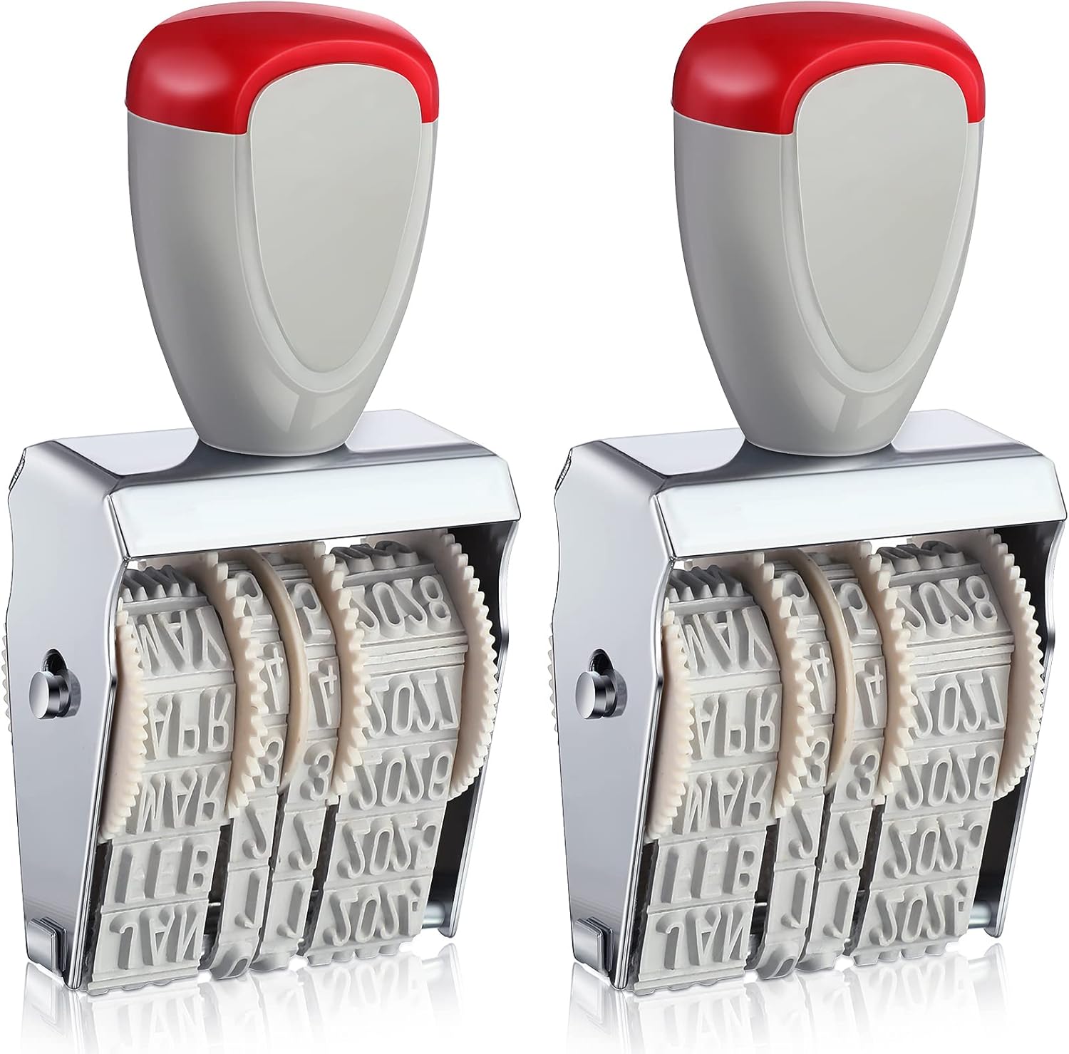 Amazon.com : Harloon 2 Pcs Self Inking Date Stamp Rubber Line Dater ...