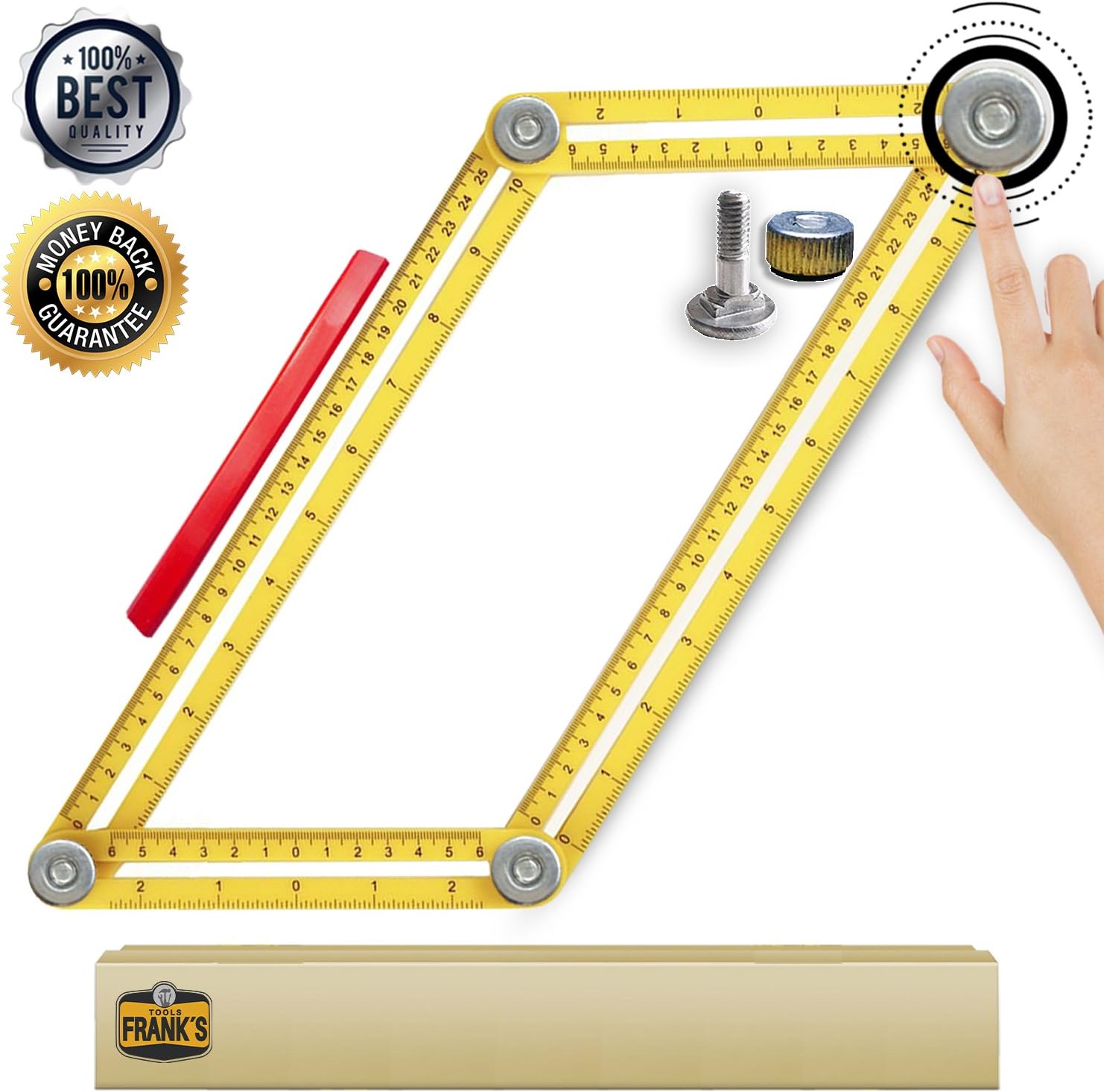 Template Tool with METAL BOLTS- Multi-Angle Ultimate Ruler General ...