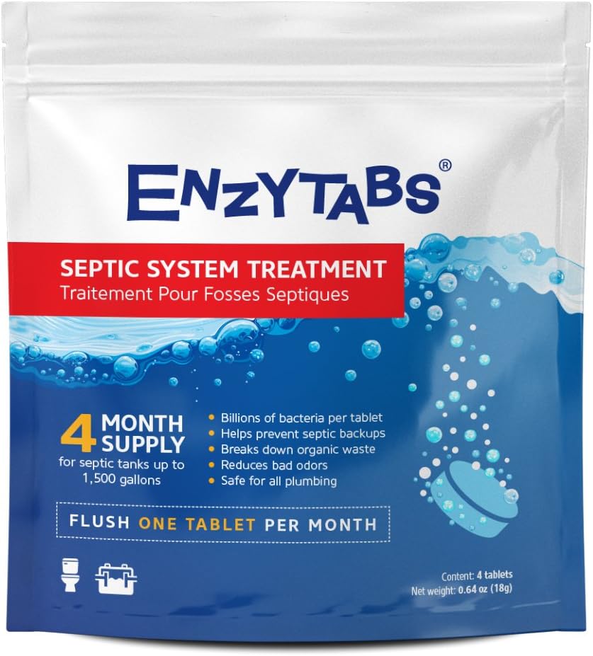 Amazon.com: Enzytabs Septic Tank System Treatment, Billions of Enzyme ...
