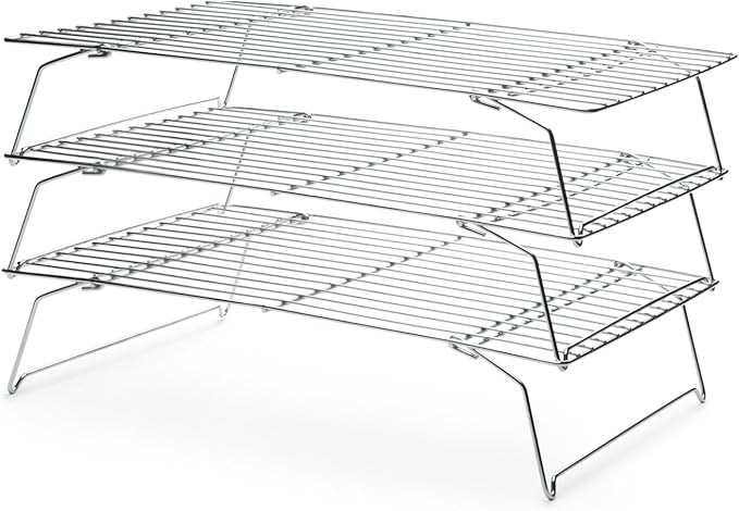 Amazon.com: Fox Run 4698 Stackable Cooling Rack Set, Chrome, 3-Piece ...