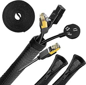 WSZJINB 2 stycken 1 m x 20 mm kabelslang med dragkedja, flexibel ...