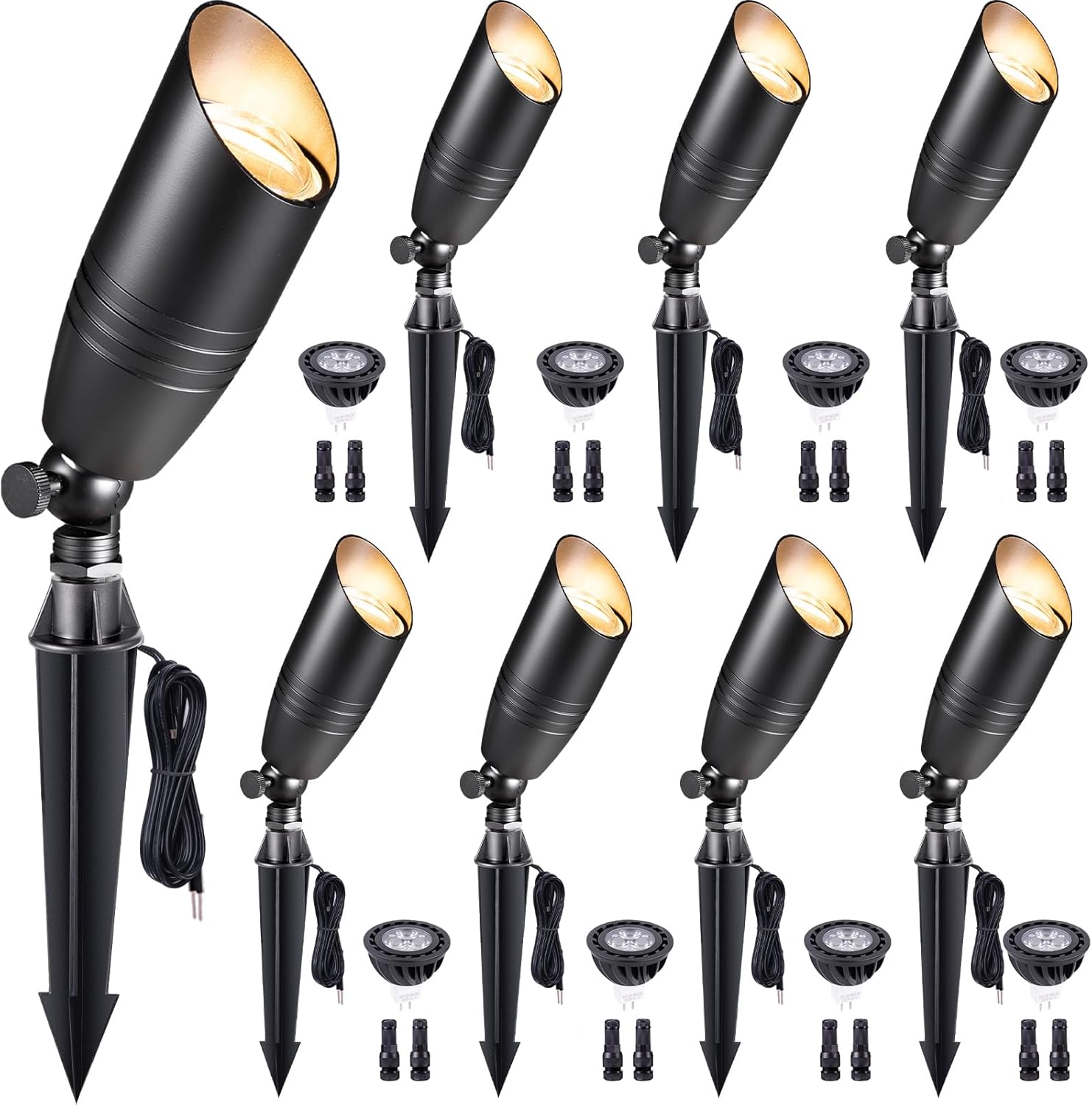 Gardenreet Spot Light Brass - Outdoor Landscape Spotlights LED, 12V Low ...