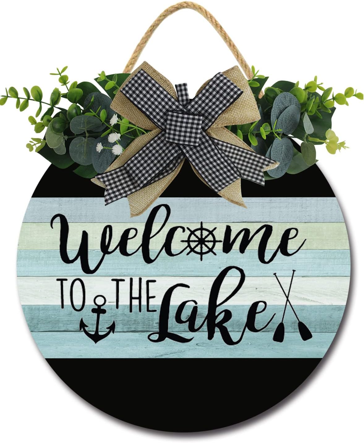 Amazon.com : Sokomurg Welcome to the Lake House Sign for Front Door ...