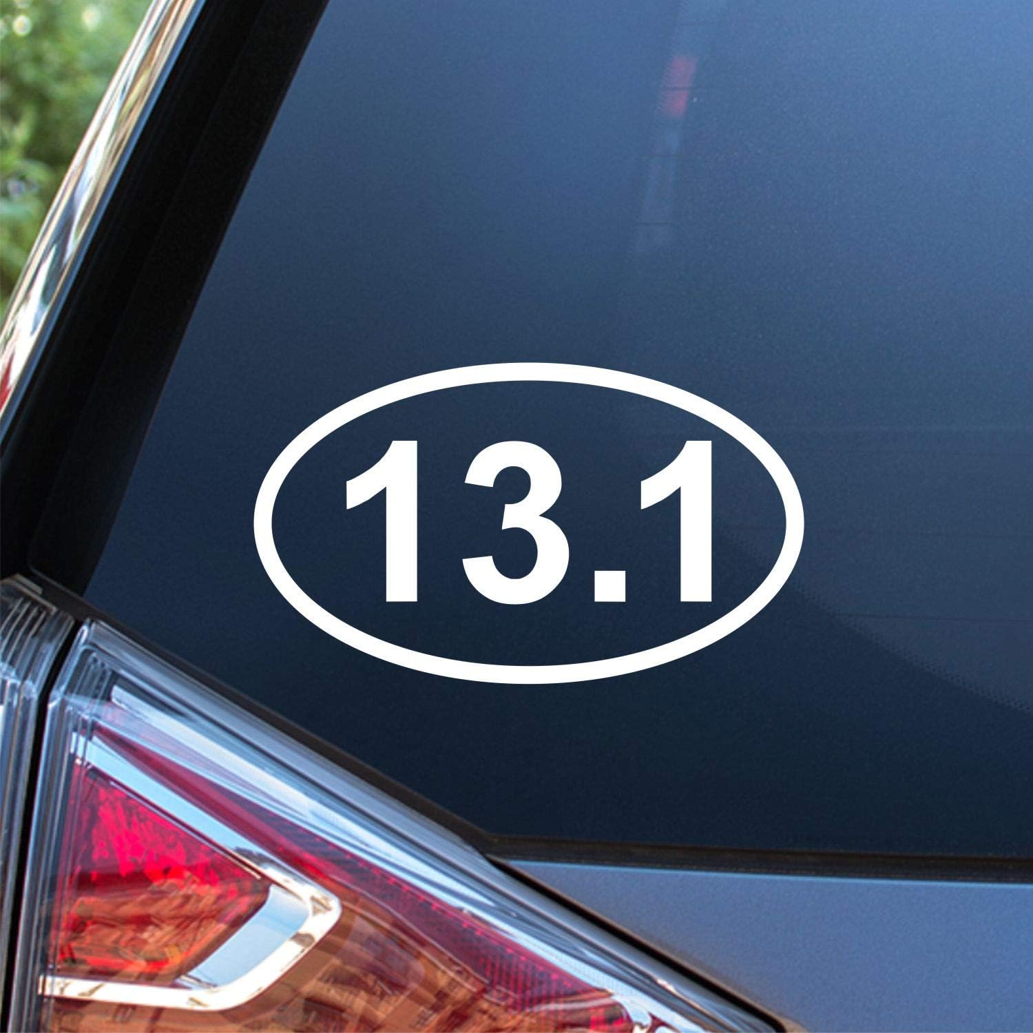 Amazon.com - 13.1 Half Marathon Anti-UV Vinyl Oval Car Bumper Sticker ...